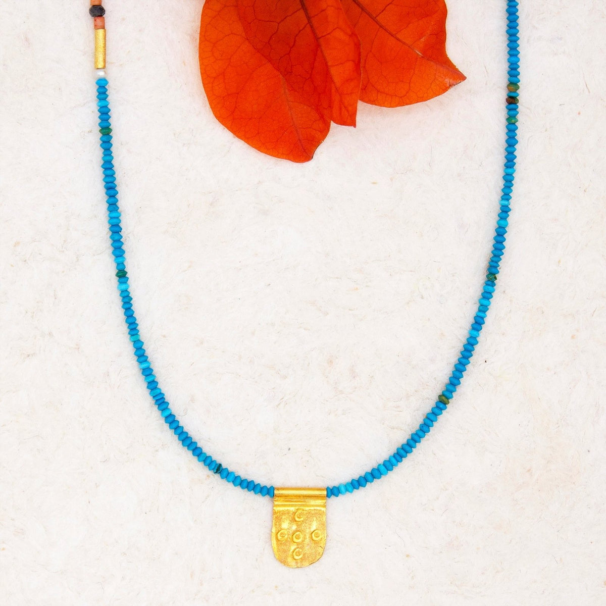 Antique Turquoise with Tiny Tab Talisman Necklace – River Song